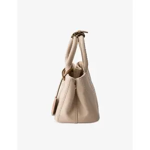 Prada Jardinière Mini Cotton-canvas Top-handle Bag - Neutral