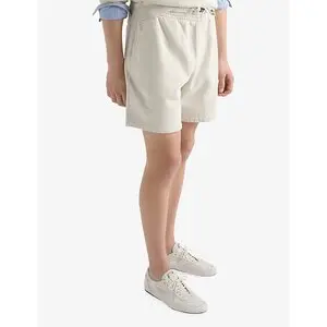 Prada Cotton Drawstring Bermuda Shorts - Neutral