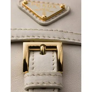 Prada Logo-plaque Leather Pouch