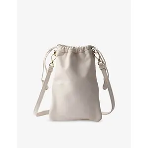 Prada Logo-plaque Leather Pouch
