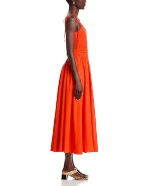 TOCCIN Amaya Smocked Midi Dress