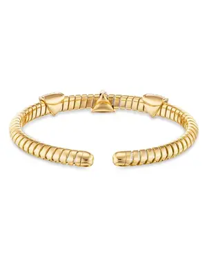Marina B Titanium & 18k Yellow Diamond Pave Cuff Bracelet
