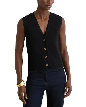 REISS Ria Waistcoat - Navy