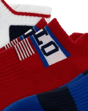 Polo Ralph Lauren Usa Stadium Low Cut Ankle Socks, Pack Of 6