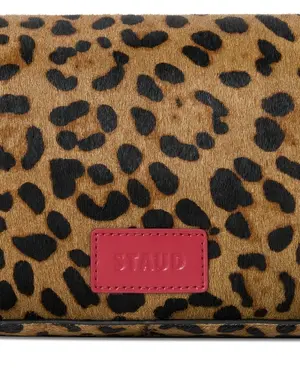 Staud Harlow Calf Hair Shoulder Bag - Cheetah