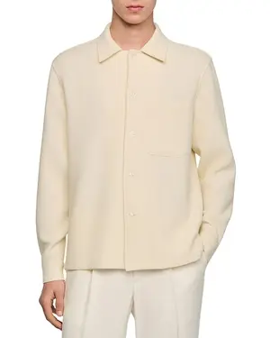 Sandro Textured Shark Collar Shirt