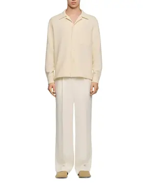 Sandro Textured Shark Collar Shirt