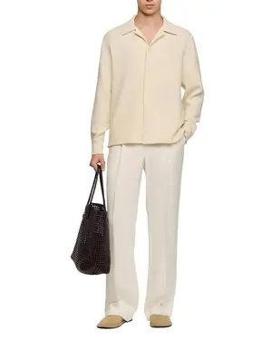 Sandro Textured Shark Collar Shirt
