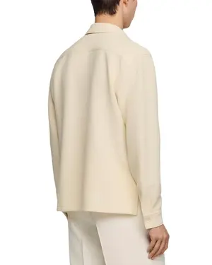 Sandro Textured Shark Collar Shirt