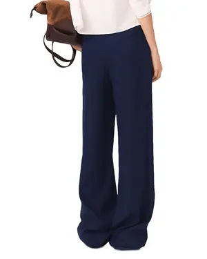 Maje Linen Blend Wide Leg Trousers