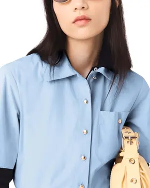 Maje Flared Shirt Dress