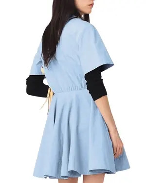 Maje Flared Shirt Dress