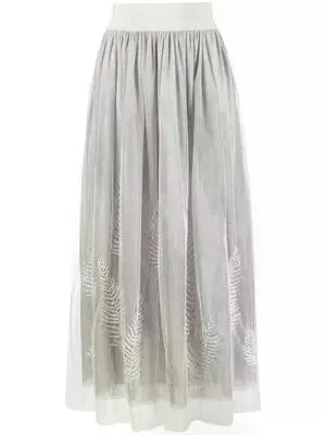 Lorena Antoniazzi Embellished Tulle Midi Skirt