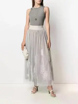 Lorena Antoniazzi Embellished Tulle Midi Skirt