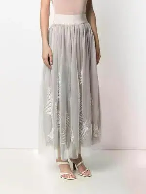 Lorena Antoniazzi Embellished Tulle Midi Skirt