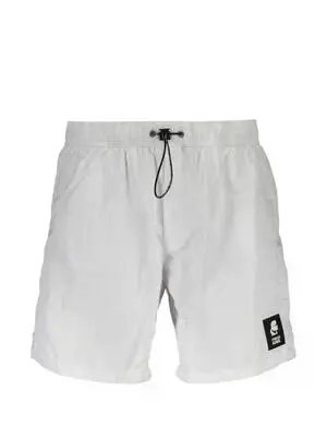 Karl Lagerfeld Logo-patch Drawstring Swim Shorts - White