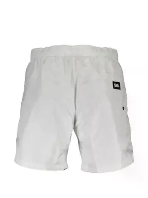 Karl Lagerfeld Logo-patch Drawstring Swim Shorts