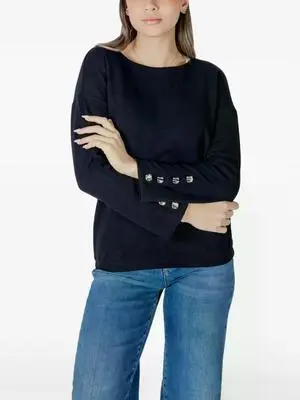 STREET ONE Button-embellished Knit Sweater