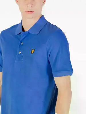 LYLE & SCOTT Embroidered-logo Polo Shirt - Blue