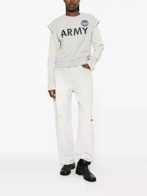 PROTOCOL INDEX Crew Neck Logo Print Sweater