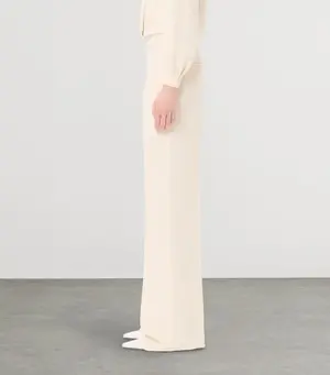 Valentino Garavani Silk Wide Leg Trousers