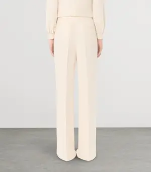 Valentino Garavani Silk Wide Leg Trousers