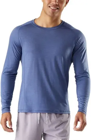 Smartwool Active Ultralight Long Sleeve Performance T-shirt - Nightfall Blue