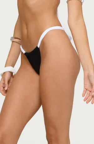 EDIKTED Romana Contrast Bikini Bottoms