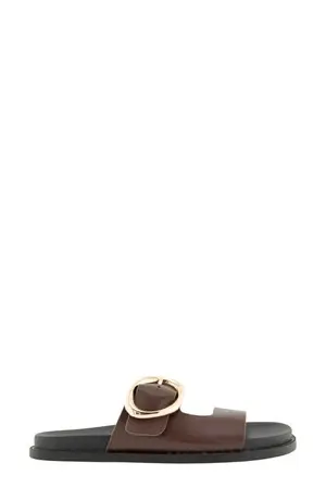 Bcbgmaxazria Tandra Slide Sandal With Buckle Detail - Chicory