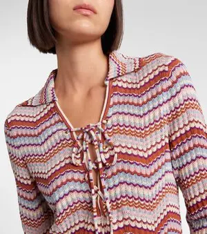 Rixo Brody Chevron Cotton Top - Multicoloured