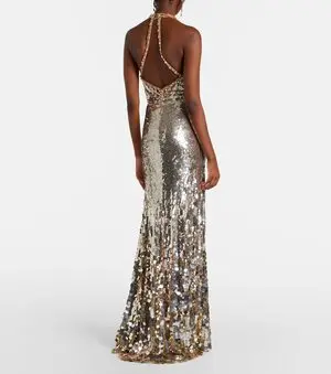 Jenny Packham Mars Embellished Gathered Gown