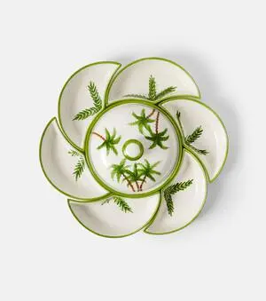 LES-OTTOMANS Palm Ceramic Tray Set