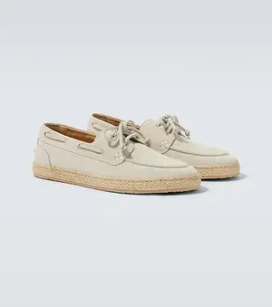 Brunello Cucinelli Suede Boat Shoes - Beige