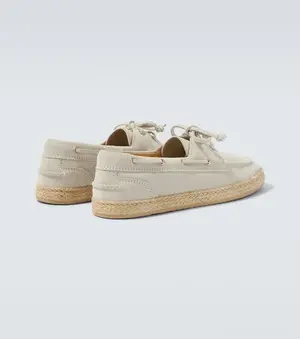 Brunello Cucinelli Suede Boat Shoes - Beige