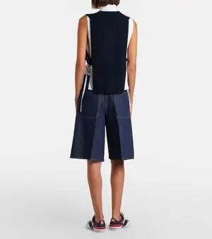AGOLDE Nolan Denim Bermuda Shorts In Milkshake - Blue