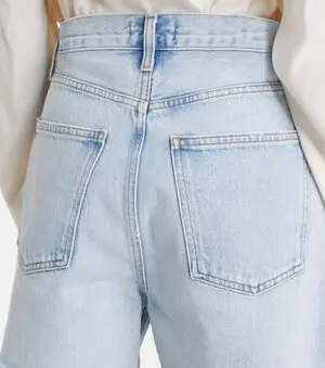 AGOLDE Rhoda Frayed Denim Shorts - Blue