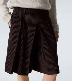 Issey Miyake Tailored Bermuda Shorts - Brown