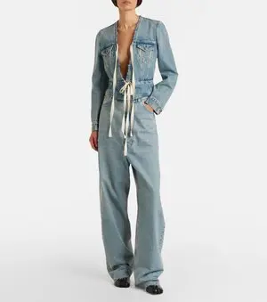 MAISON MARGIELA Frayed Straight Jeans - Blue