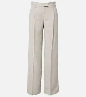 Brunello Cucinelli Monili Wide-leg Pants - Grey