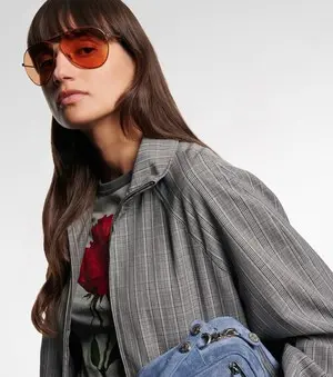 Acne Studios Aviator Sunglasses - Brown