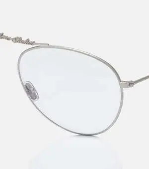 Acne Studios Aviator Eyeglasses - Silver