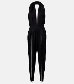 Coperni Halterneck Virgin Wool Jumpsuit - Black