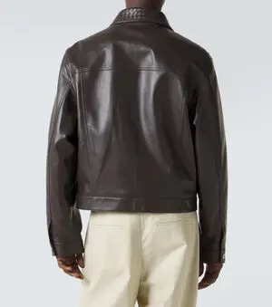 Bottega Veneta Intrecciato Lamb Leather Jacket