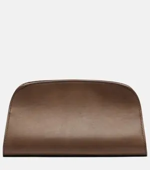 THE ROW Peggy Small Leather Clutch