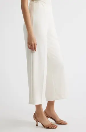 Anne Klein Pull-on Crop Wide Leg Pants