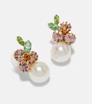 JENNIFER BEHR Vivi Embellished Floral Earrings - Multicoloured
