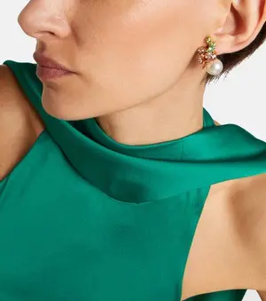 JENNIFER BEHR Vivi Embellished Floral Earrings - Multicoloured