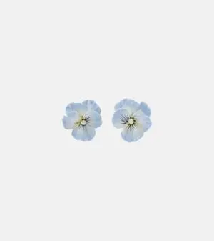 JENNIFER BEHR Viletta Embellished Pearl Earrings - Blue