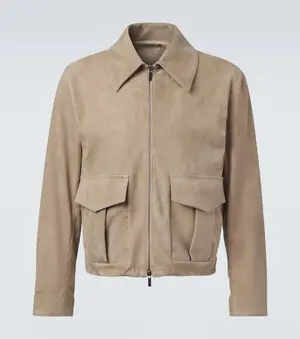 STOFFA Suede Zip-up Jacket