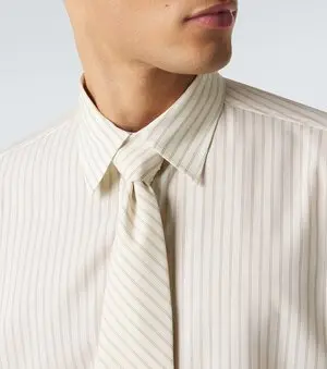 Auralee Striped Wool Tie